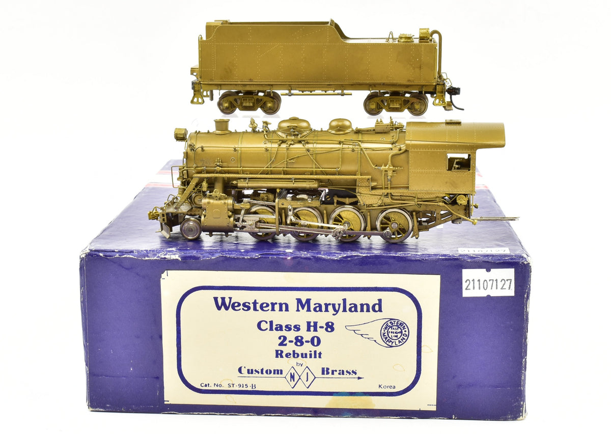 HO Brass NJ Custom Brass WM - Western Maryland H-8 2-8-0 Consolidation ...