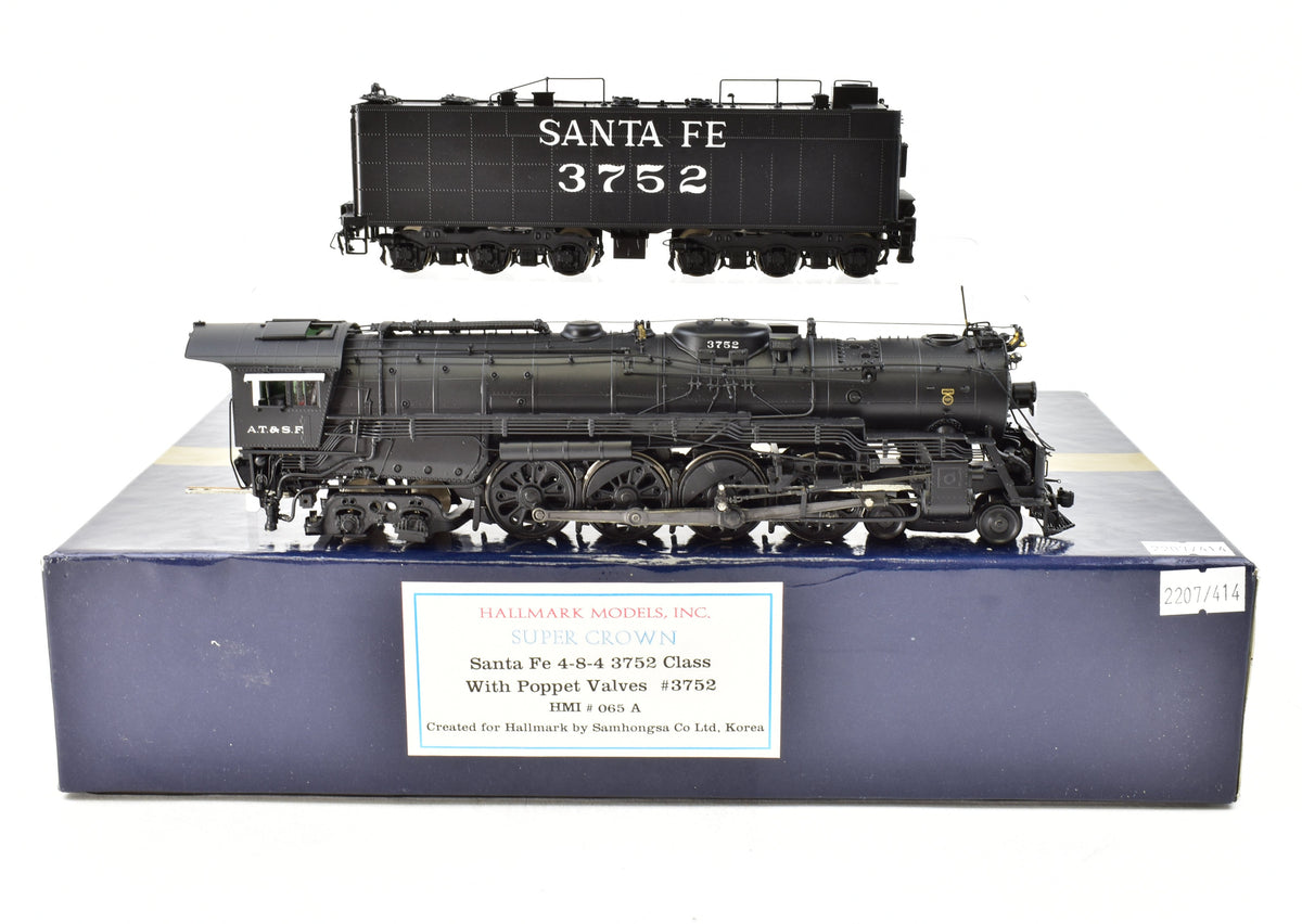 HO Brass CON Hallmark Models ATSF - Santa Fe Class 3752 4-8-4 With Pop ...