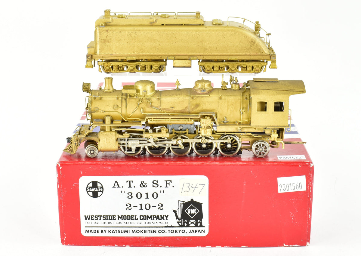 HO Brass Westside Model Co. ATSF - Santa Fe "3010" 2-10-2 – ReSourced Rails