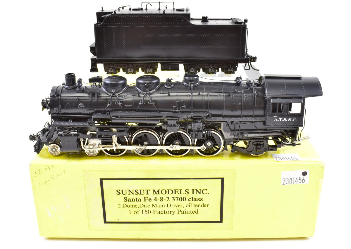 HO Brass Sunset Models ATSF - Santa Fe 3700 Class 4-8-2 Mountain Facto ...
